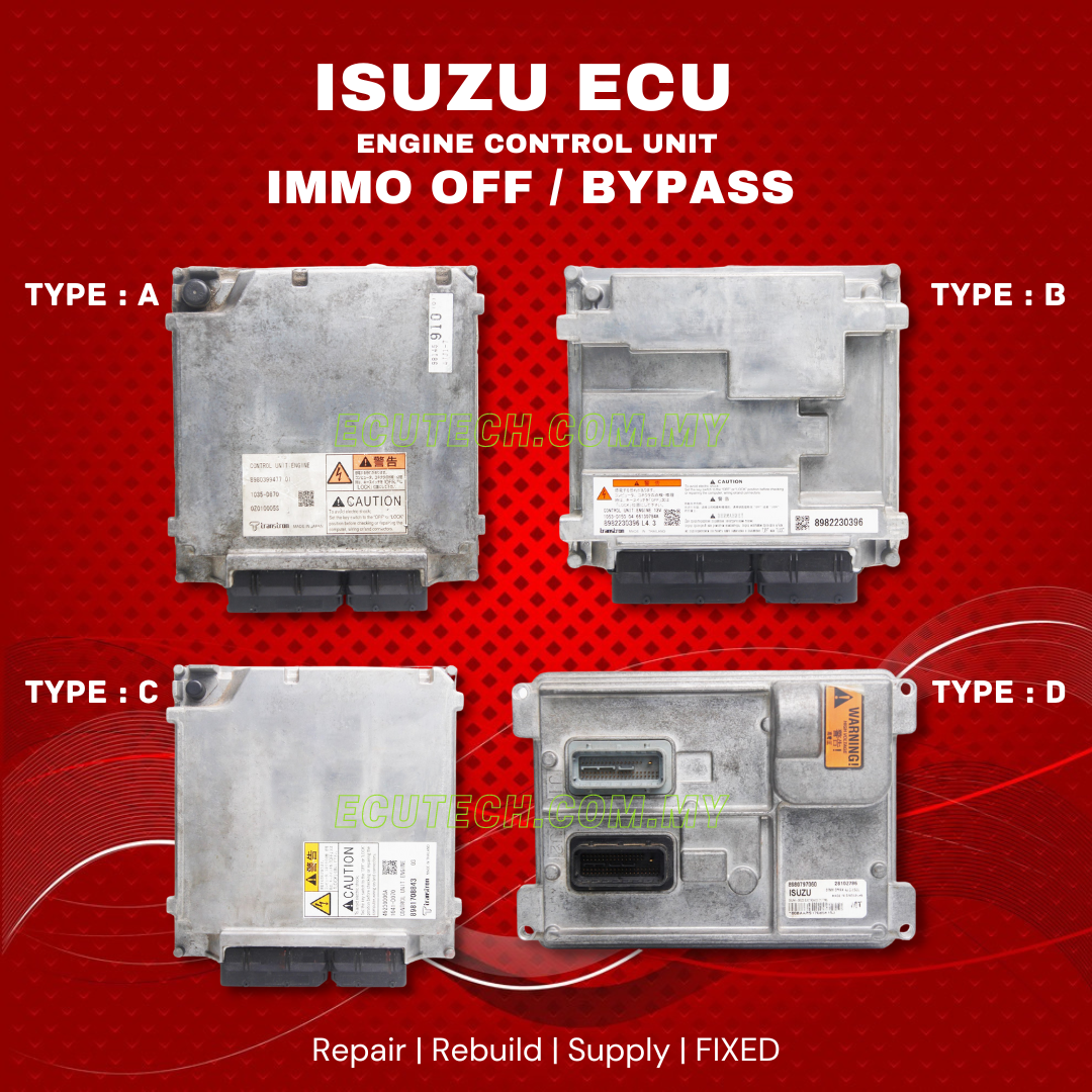 ISUZU ECU ENGINE CONTROL MODULE IMMOBILIZER OFF BYPASS SERVICE
